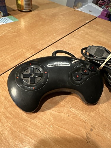 Original Sega Genesis 3 Button Controller Black OEM Model No. 1650 ...