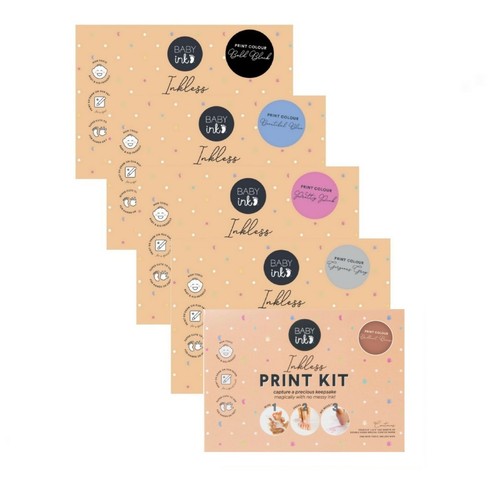 Babyink Baby Ink Colour Inkless Printing Kit Keepsake 2 Colours Free ...