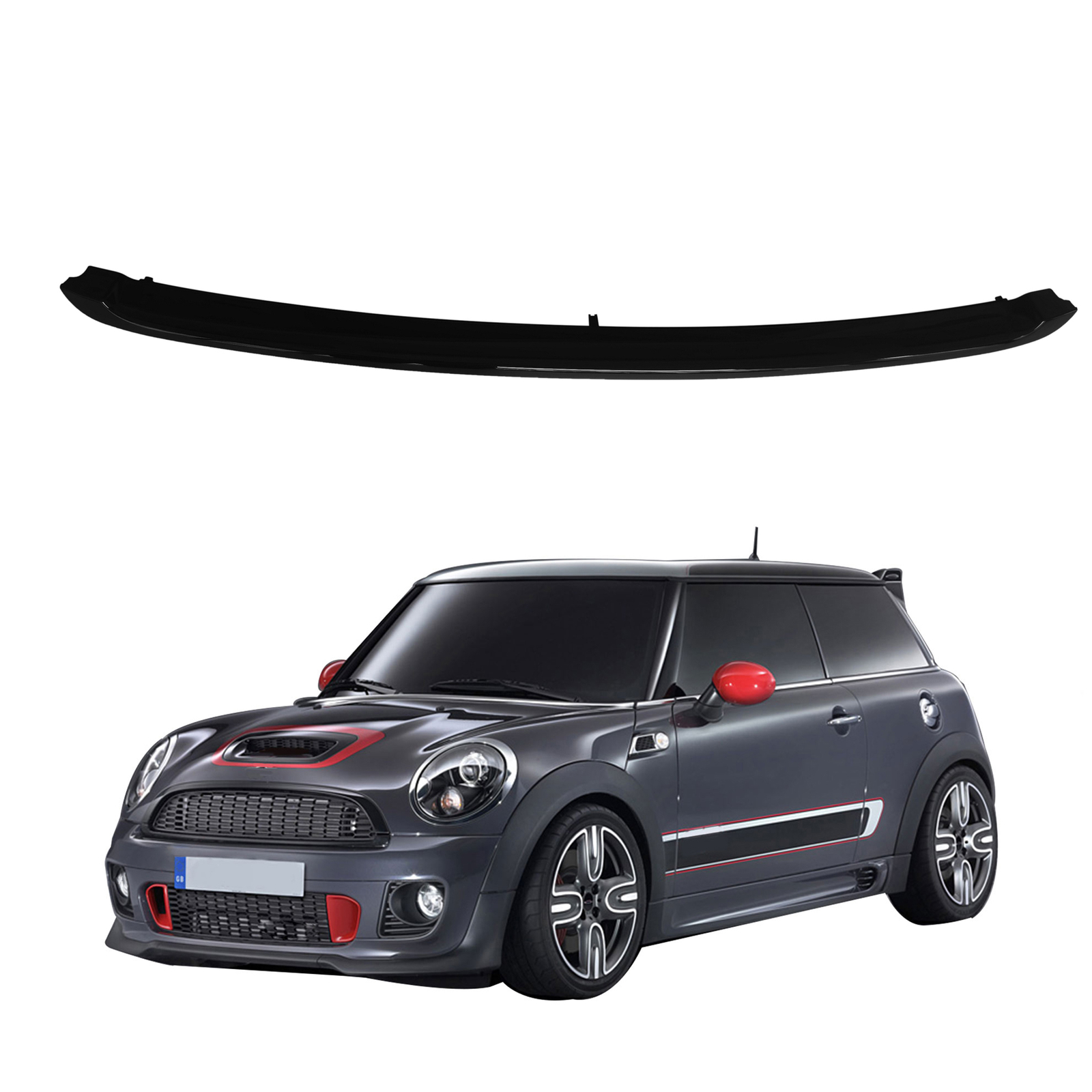 2011-2015 Mini Cooper Lower Glossy Black Hood Molding Grille Trim ...