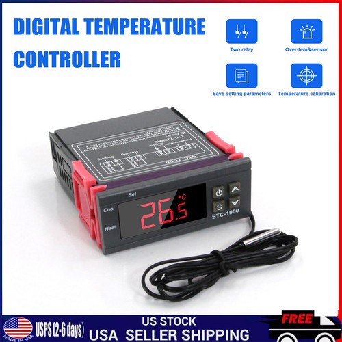 110V Universal STC-1000 Digital Temperature Controller Thermostat w/ NTC Sensor. | eBay