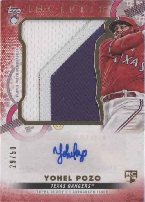 2022 Topps Inception - Inception Autograph Jumbo Patch Yohel Pozo #IAJP ...