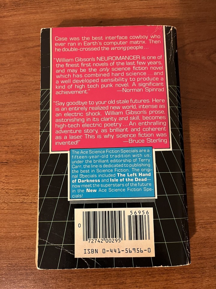 Neuromancer First Edition First Printing William Gibson Ace Paperback ...