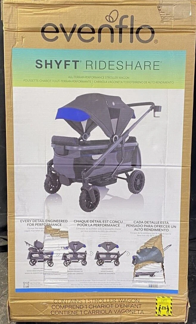 Evenflo Shyft Rideshare All-Terrain Performance Stroller Wagon ...