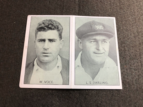 1936-37 Allens Cricketers Leonard Darling - William Voce Dual Card | eBay