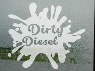 DIRTY DIESEL Funny splash Car VAN Vinyl Decals Stickers Window Bumper ...