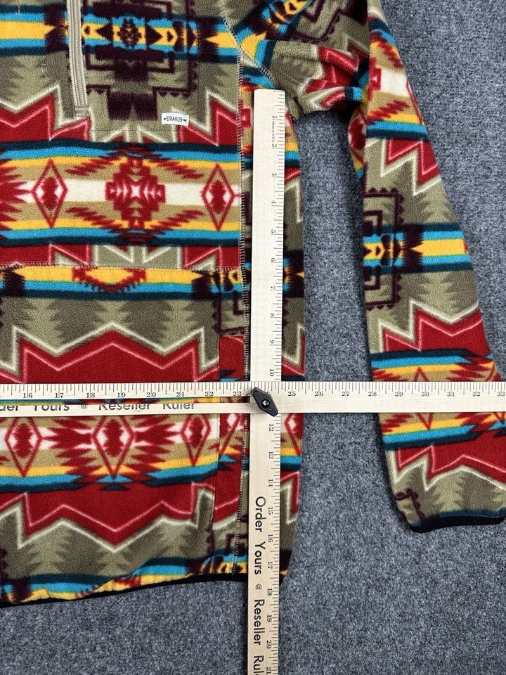 Dravus Hoodie Multi Colored Aztec Geo Southwestern Fleece Jacket Men's ...