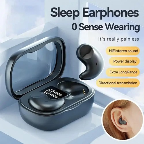 Invisible Sleep Wireless Earbuds Bluetooth V5.3 Headset TWS Waterproof ...