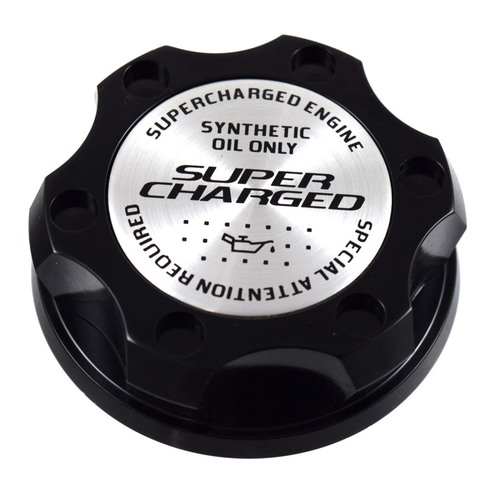 Black Billet Racing Engine Oil Cap Filler Super Charged Emblem For Ford ...