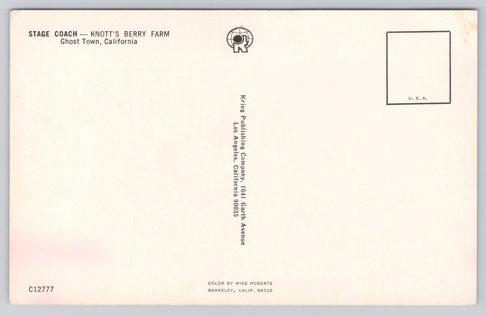 Knott's Berry Farm Ghost Town California Postcard Photochrome ...