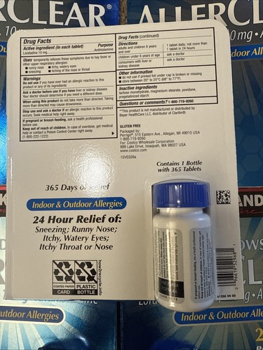 4 Bottles Kirkland Aller-Clear Non-Drowsy Allergy Loratadine 10mg FAST ...