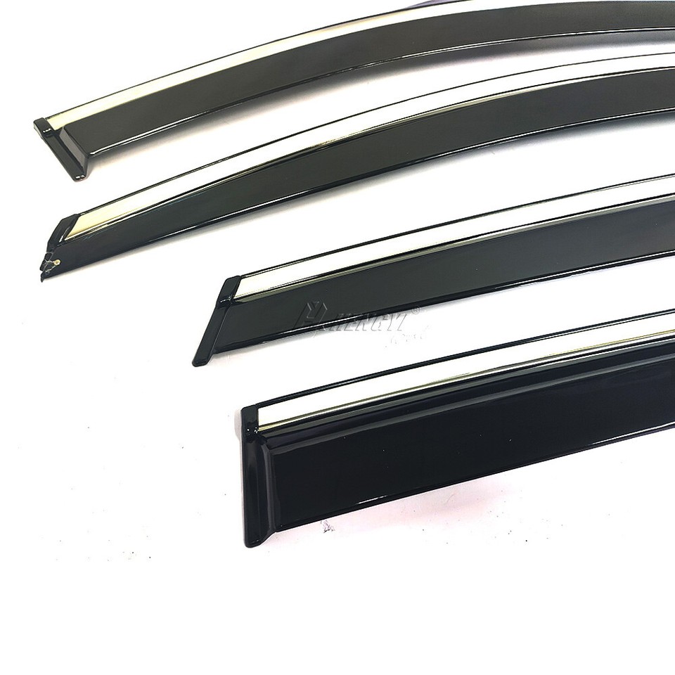 For 2020-2024 Ford Escape Chrome Trim Rain Guards Vent Deflector Window ...