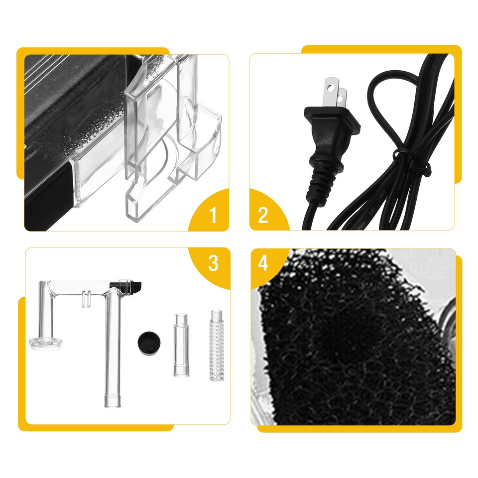 Aquarium Fish Tank Mini Waterfall Hang On External Oxygen Pump Water ...