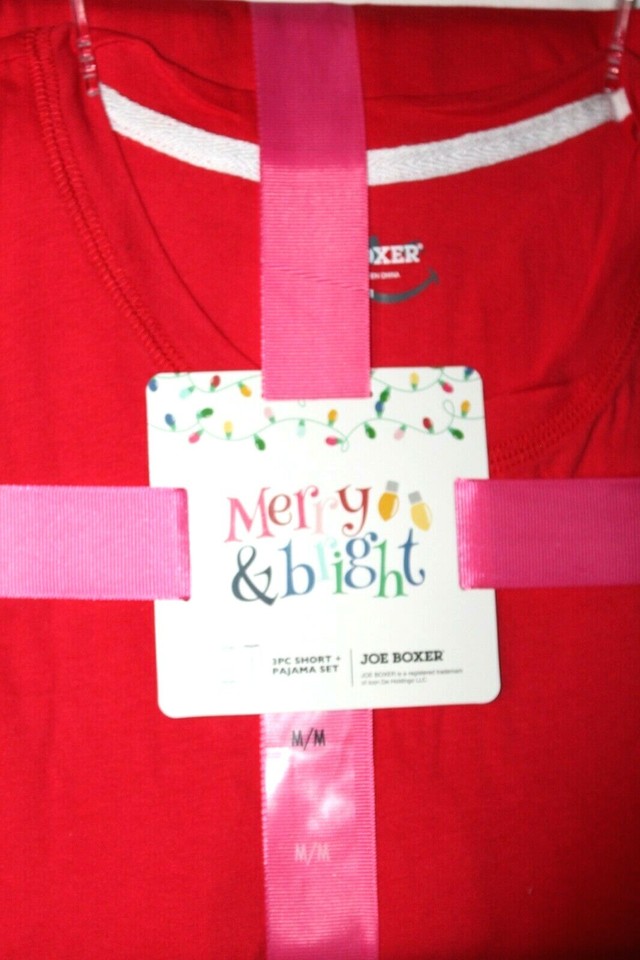 Joe Boxer Women's Red Hot Chocolate Marshmallows Snowflakes 3-Pc Pajama ...