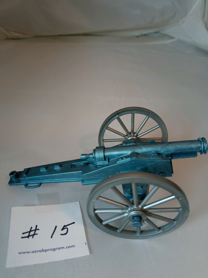 Vintage Union Civil War mini plastic Cannon metallic blue with grey ...