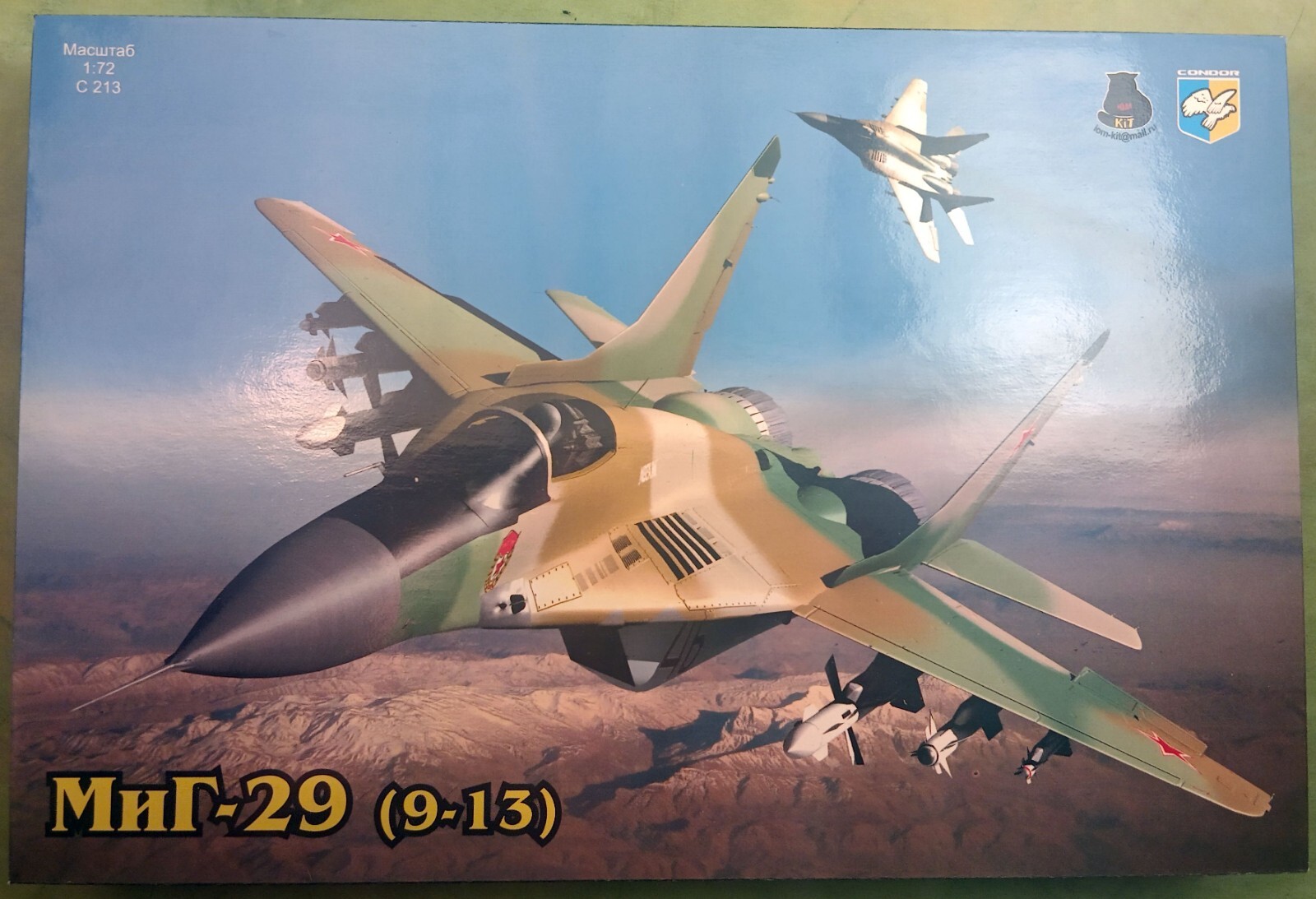 Condor 1/72 Micojan MiG-29 (9-13) FULCRUM Model Kit C 213 Russian Air ...