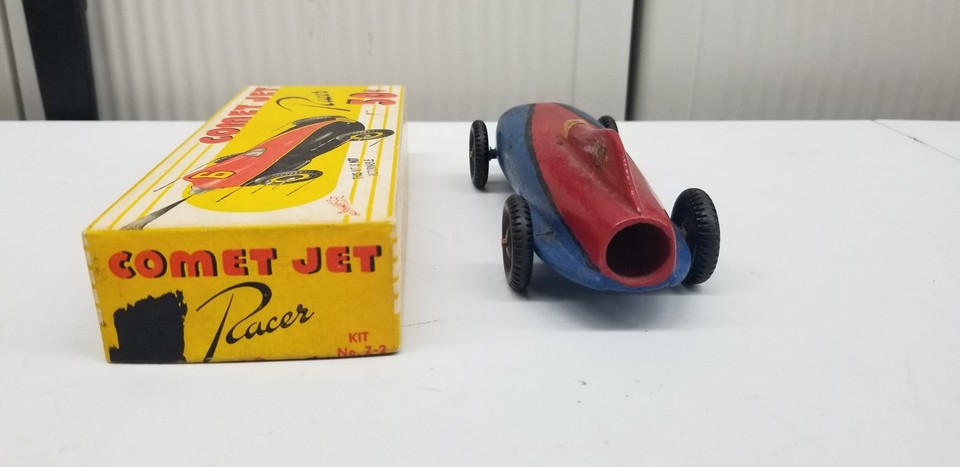 Vintage 1947 Comet Jet Racer Co2 Wood Tethered Racer Boxed Shelf D3 | eBay