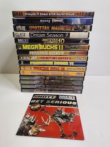 Hunting DVD Lot Of 16- Primos Big Bucks, Primetime Bucks, Mega Bucks ...