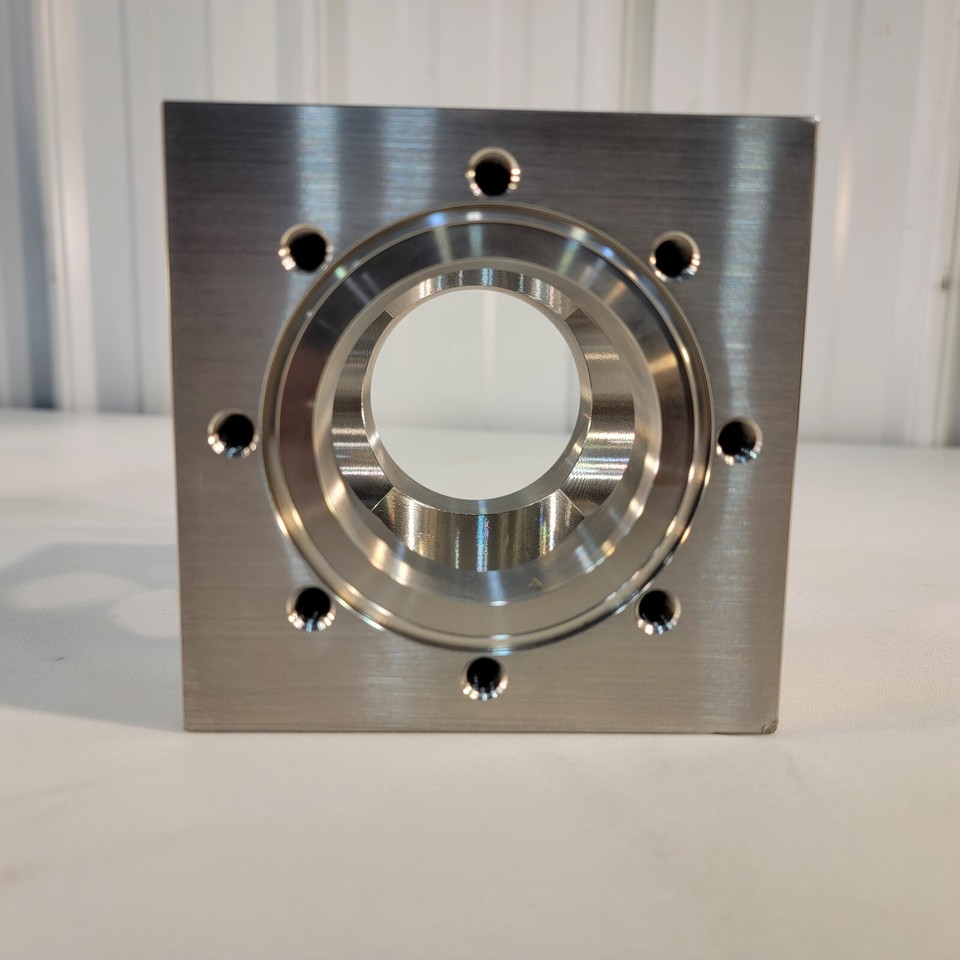Conflat UHV 6-Way Cube 4.5" Flange Ultra High Vacuum Chamber 304SS DN63 ...