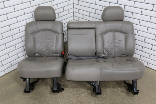 2002 Chevy Tahoe GMT800 OEM 2nd Row Leather Bench Seat (Graphite/Medium ...