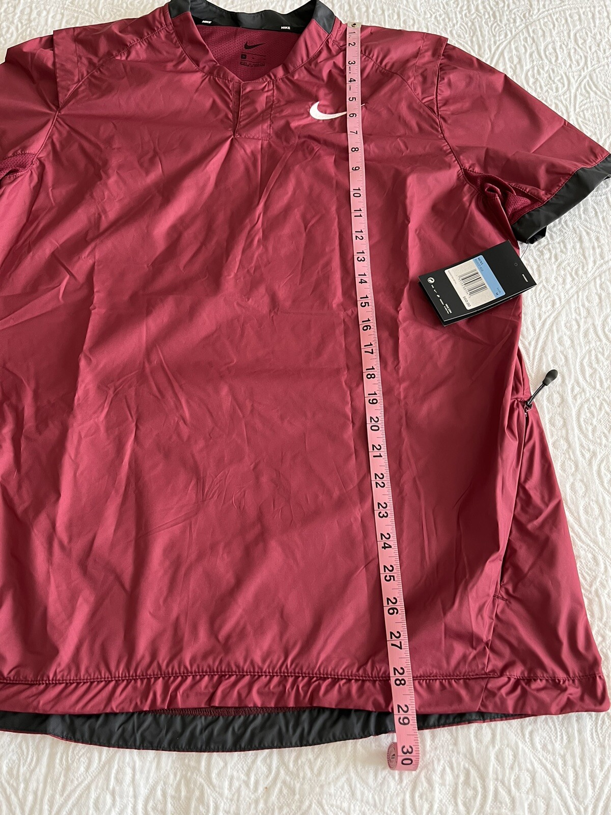 Nike Men’s Maroon Baseball Activewear Windshirt Cage Jacket BQ3237-610 ...