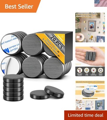 Versatile 20 Pack Flat Ceramic Magnets with Adhesive Backing for All ...