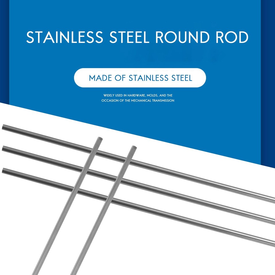 5 Pcs DIY RC Model Stainless Steel Circular Round Rod Bar 500mm x 3mm ...