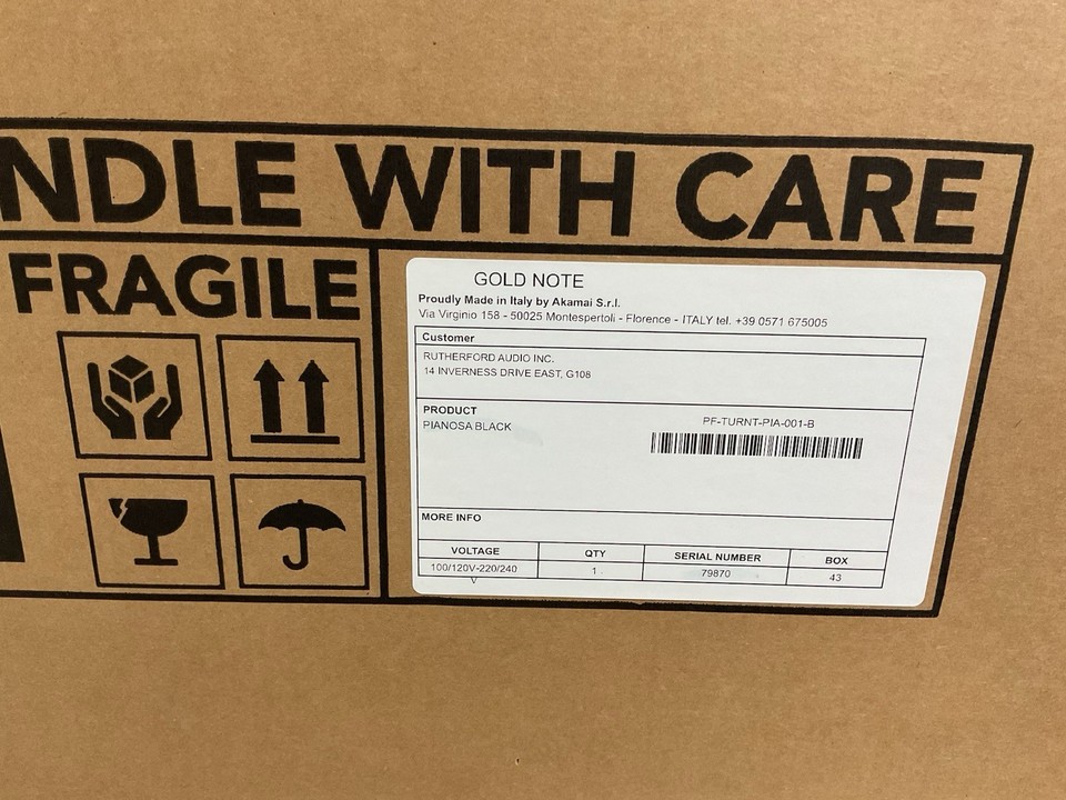 Gold Note Turntable - Pianosa Black - New In Box | eBay