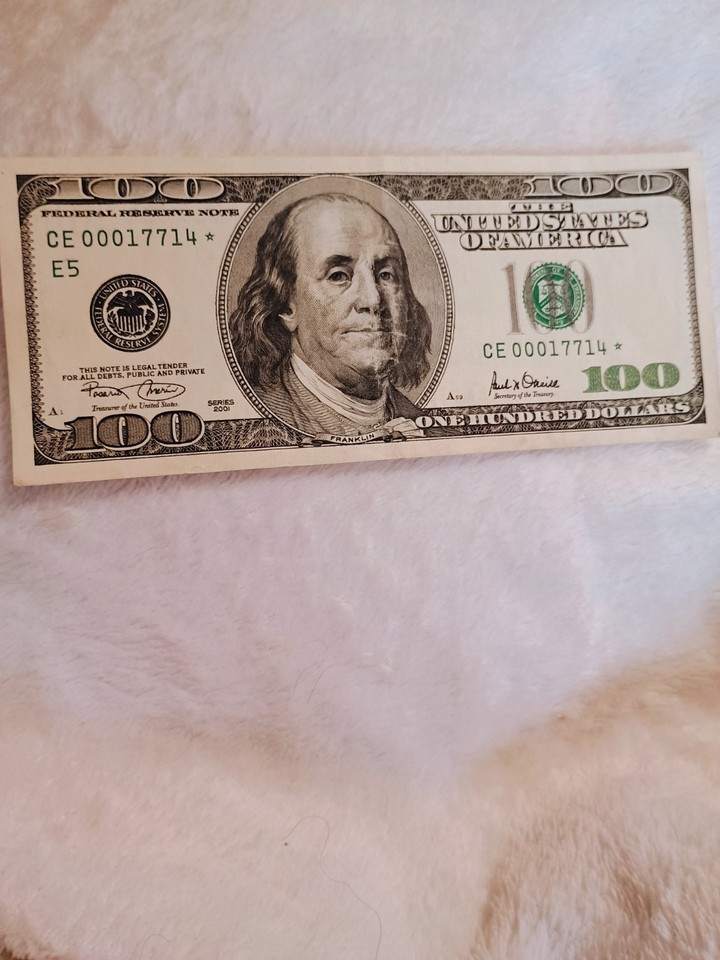 Rare $100 Bill Star Note w/ Low Serial Number / over strikes in federal ...