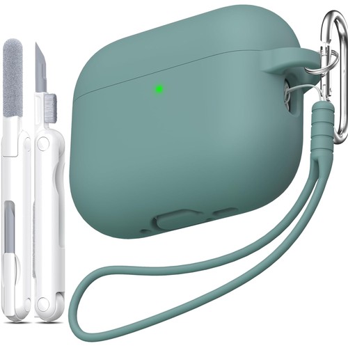 AirPods Pro 3 Hülle aus Silikon mit LED Sichtanzeige - in Pine Green ...