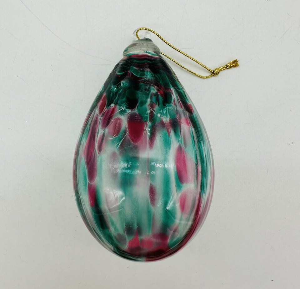 Oblong Blown Glass Christmas Ornament | eBay UK