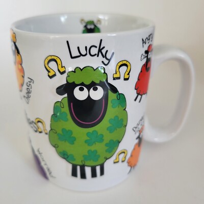 Wacky Woolies 3D Ireland Irish Ceramic Sheep Coffee Tea Mug Cup 12oz ...