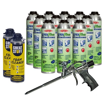ENERFOAM™ Adhesive PRO Foam sealant adhesive Lot(12)plus cleaner+foam ...