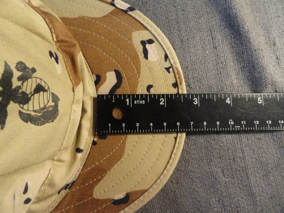 NEW USMC MARINE CORPS OIF DESERT STORM CHOCOLATE CHIP 8 POINT CAP EGA ...