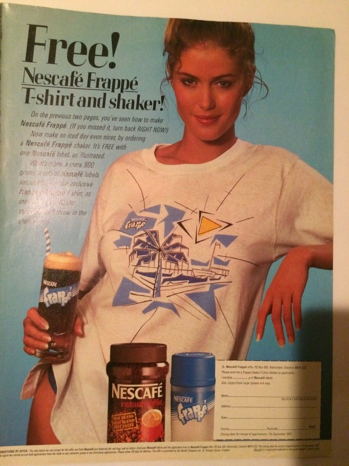 Vintage 90s' Pinup Samantha Fox + Nescafe Frappe Smash Hits Magazine ...