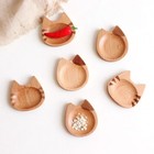 2X Mini Wooden Dish Plate Restaurant Dumpling Dipping Bowl Tray Cute ...