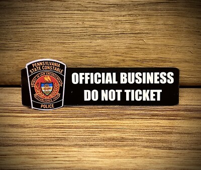 Pennsylvania State Constable Police “Official Business” Sticker Decal ...