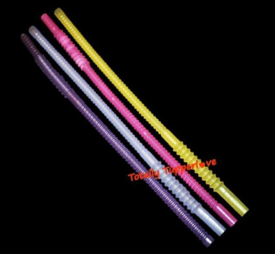 Tupperware Whistle Straws Set of 4 Vintage 12" LONG Reusable Purple ...
