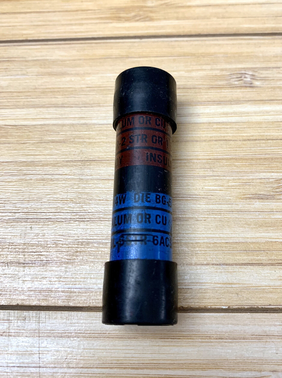 INSULATED Service Entrance Compression Splice Sleeve 2-6 ACSR Red/Blue ...