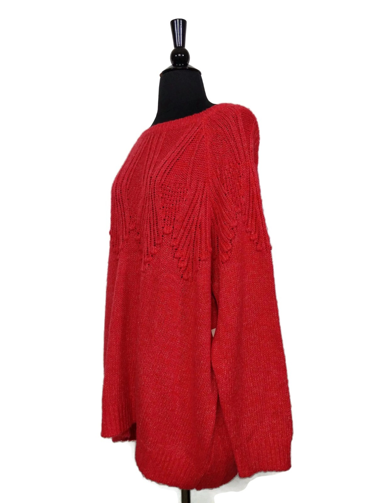 Retrology Red Boat Neck Long Sleeve Knit Sweater Size 3X | eBay
