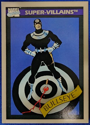 Bullseye, Card #64, 1990 Marvel Universe Superheroes Series I, By Impel ...