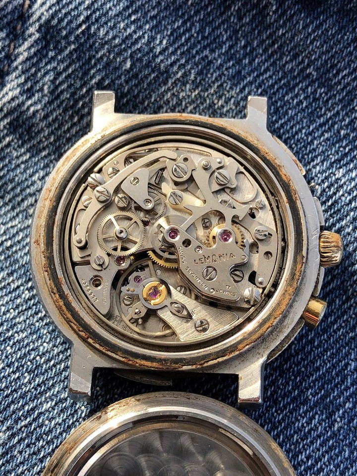 Lemania Chronograph 1873 Omega 1861 Movement Working For Parts Repair ...