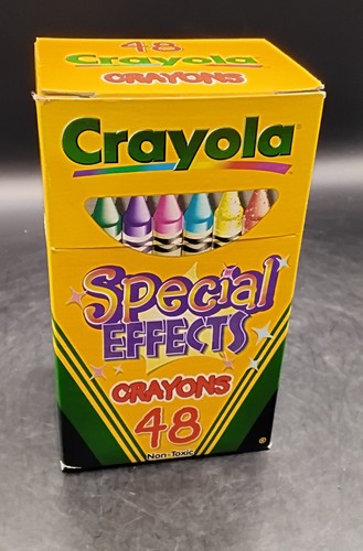 (BoxD)Vintage CRAYOLA 48 Crayons Special Effects 1999 NIB Intact Box | eBay