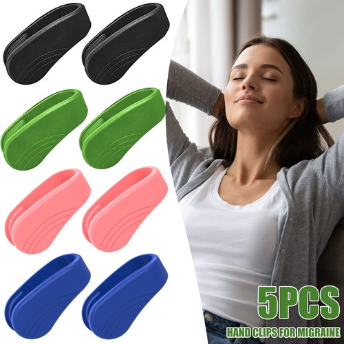 5Pcs Acupressure Clip Silicone Wearable Migraine Relief Clip Portable ...