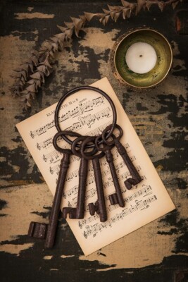 Old West Jail Keys Set Bronze Full Size Retro Cowboy Collectable Curio ...