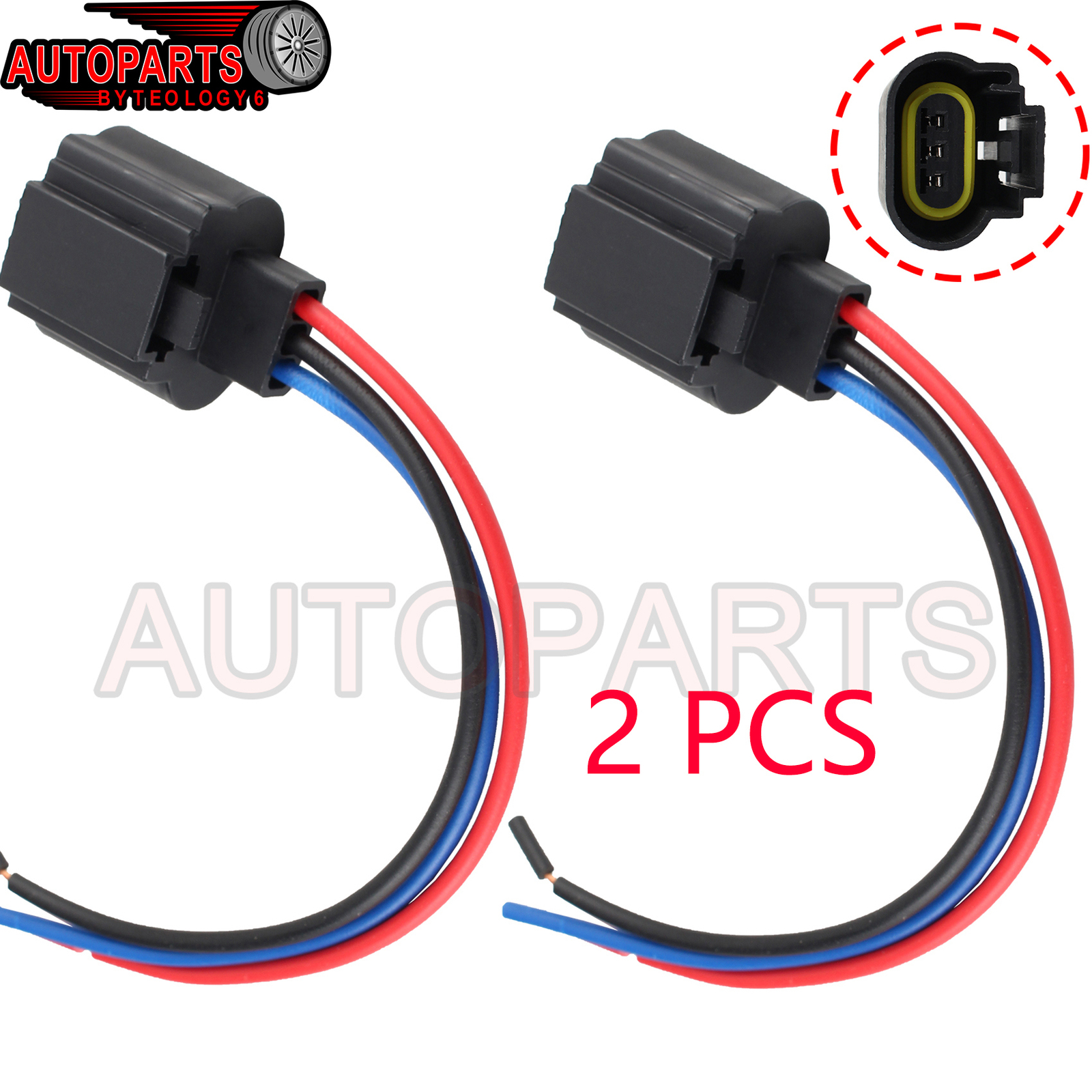 H13 9008 Socket Female Adapter Wiring Harness Pigtail Plug for ...