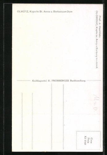 Künstler-AK Olomouc, Kaple sv. Anny a Barbory na dome | eBay