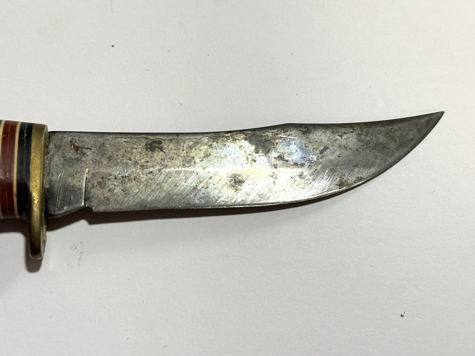 Vintage Western USA L66 Fixed Blade Hunting Knife With Sheath | eBay