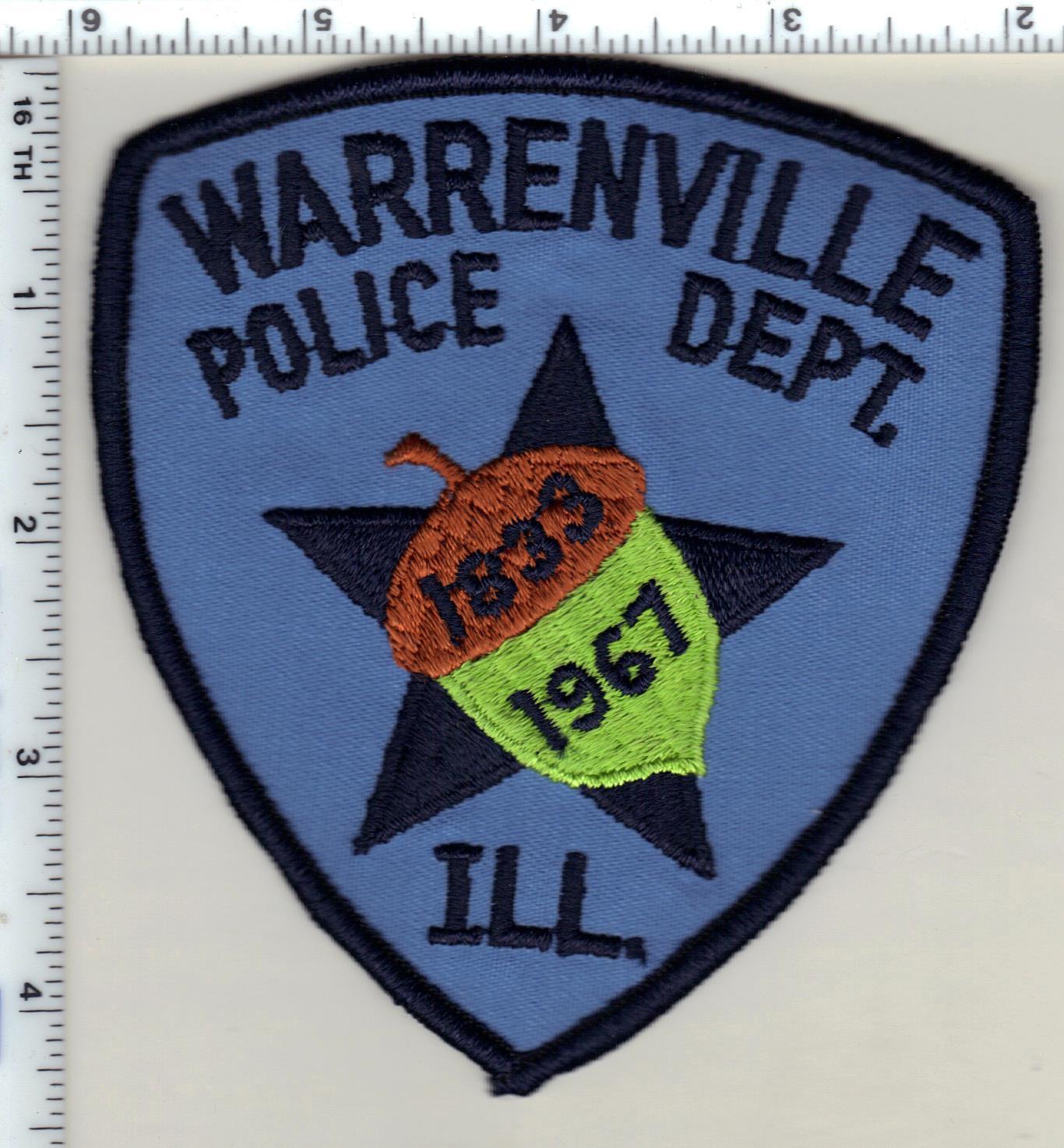Warrenville Police (Illinois) Shoulder Patch - new from 1991 | eBay