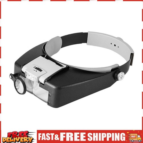LED Light Headband Magnifier 1.5x 3x 8.5x 10x HD Magnifier for Reading ...