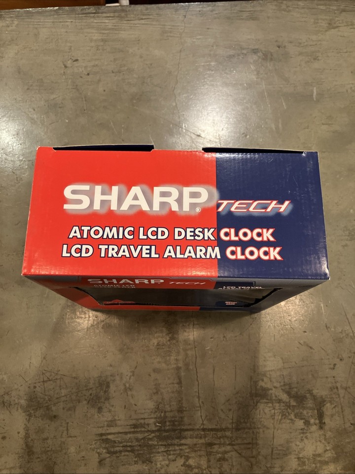 Sharp Tech Atomic LCD Desk Clock & LCD Travel Alarm Clock SPC323 NIB ...